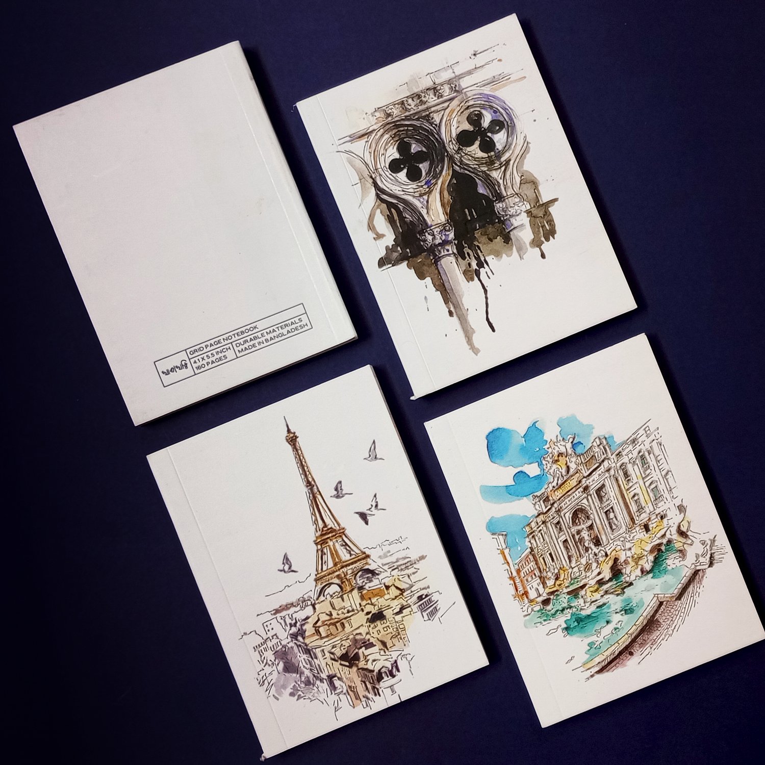 Khata Khori | A6 Size Architectural Designed Grid Notebook